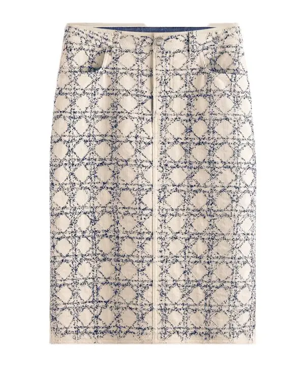 Dior Dioriviera Cannage Pencil Skirt - Nude