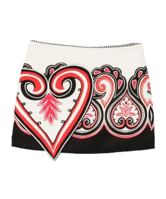 Farm Rio Graphic Mini Skirt - White