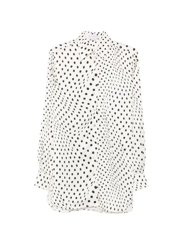 Stella McCartney Polka-dot Long-sleeve Shirt - White Black
