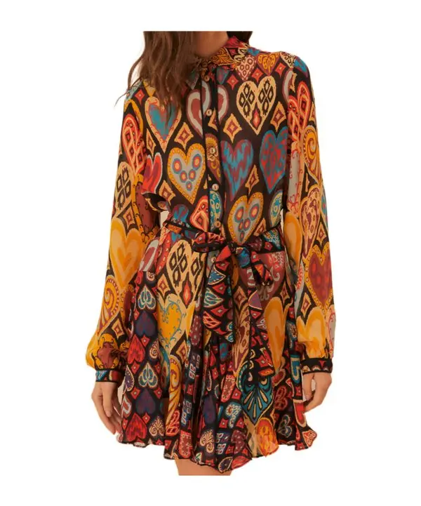Farm Rio Belted Mini Dress