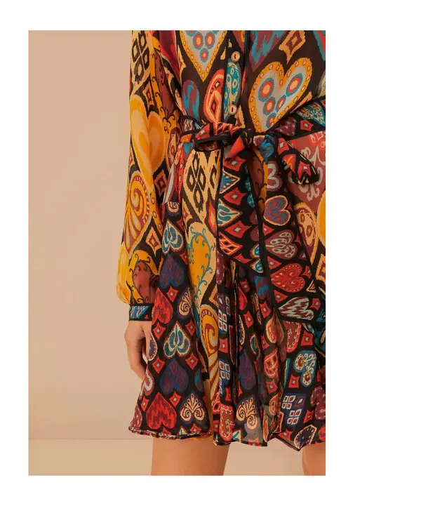 Farm Rio Belted Mini Dress