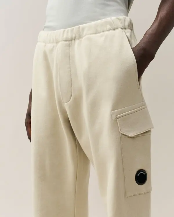 C.P. COMPANY Diagonal Raised Fleece Lens Cargo Sweatpants
