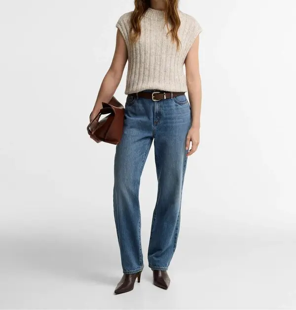 Barbour Anastasia Ribbed-knit Sleeveless Sweater - Cloud Multicolor