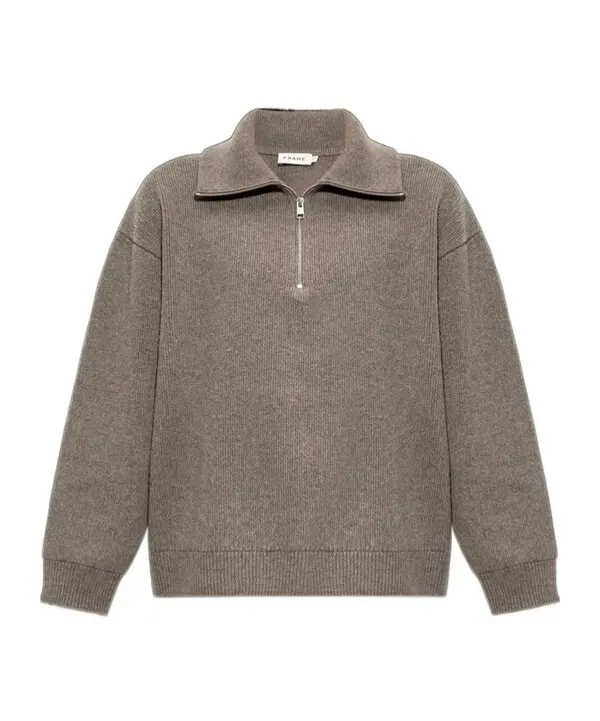 FRAME Retro Polo Sweater - Gray