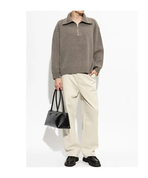 FRAME Retro Polo Sweater - Gray