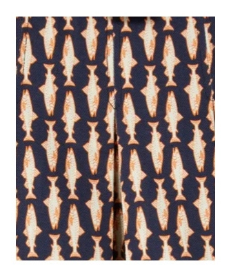 La DoubleJ Pleated Fish-print Skirt