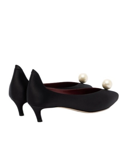 Magda Butrym Pearl-adorned Satin High Heels