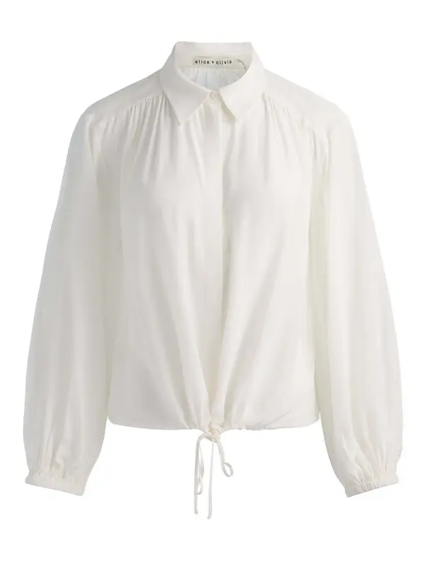 ALICEOLIVIA Margaux Tie Front Blouse