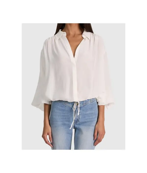 ALICEOLIVIA Margaux Tie Front Blouse