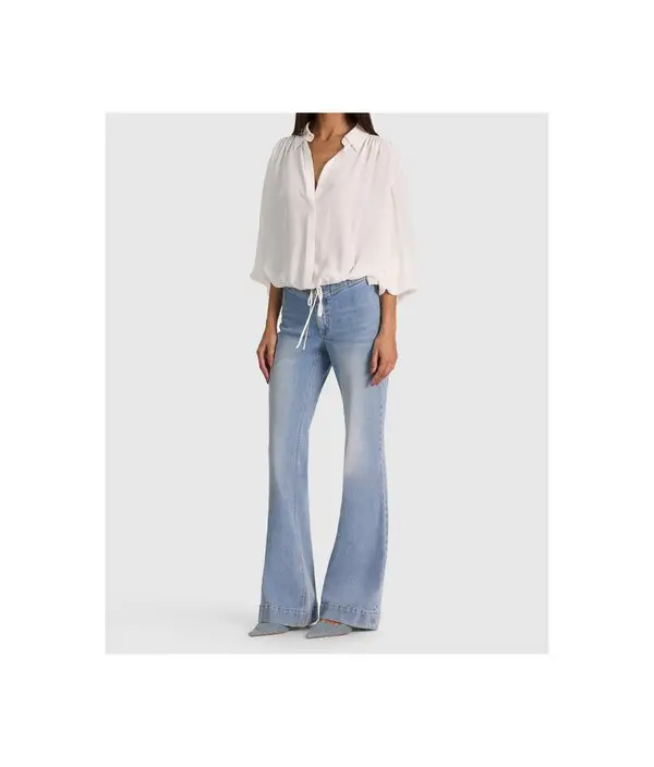 ALICEOLIVIA Margaux Tie Front Blouse