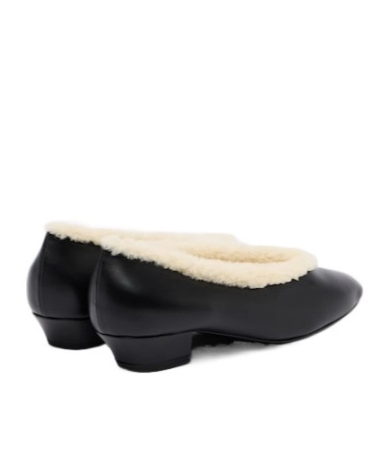 Magda Butrym Shearling-lined Leather Pumps