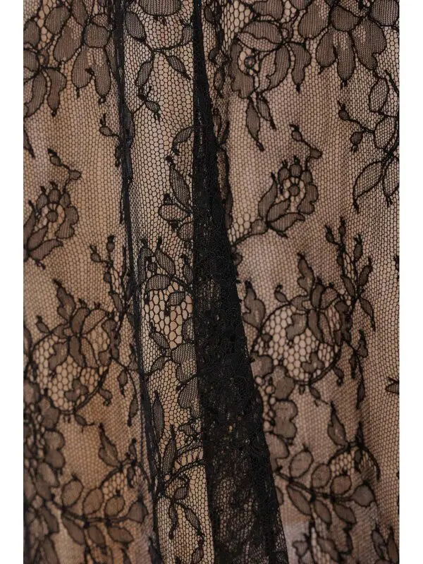 Alessandra Rich Halterneck Laced Dress
