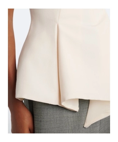 Magda Butrym Asymmetric Peplum Wool-blend Top