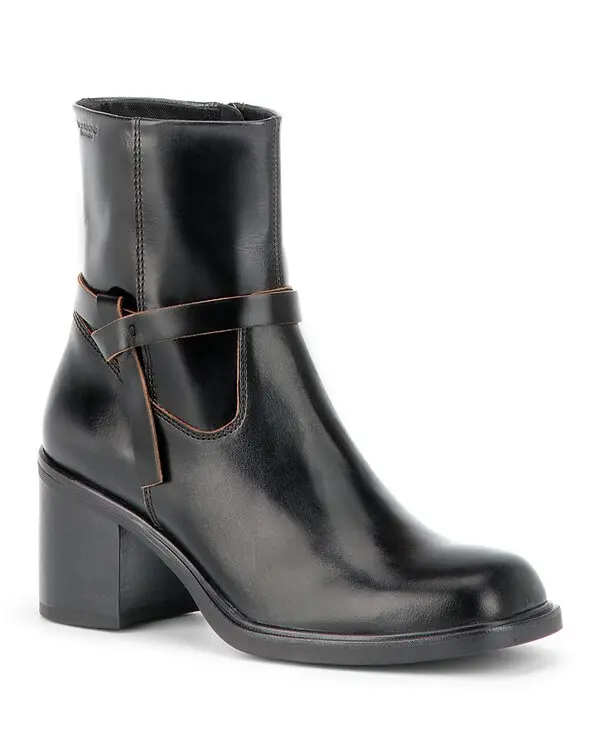 VAGABOND SHOEMAKERS Meryl Leather Harness Ankle Boots - Black