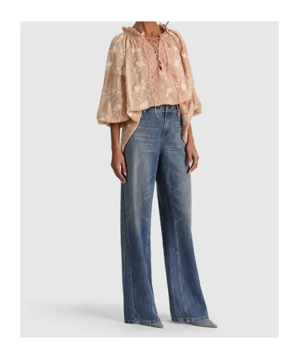 ALICEOLIVIA Norah Embroidered Blouse