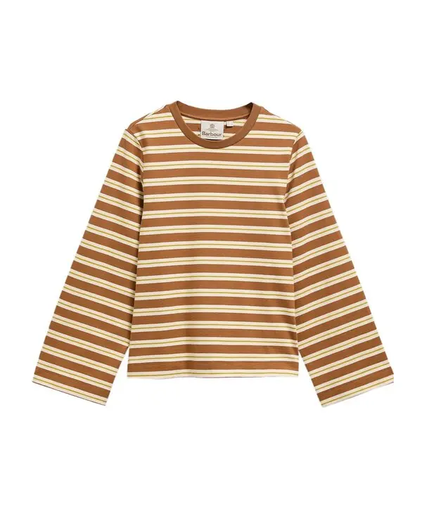 Barbour Striped T-shirt - Tan/birch