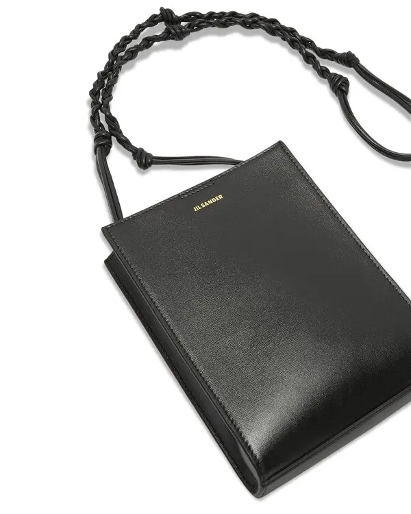 JIL SANDER Tangle Leather Phone Shoulder Bag