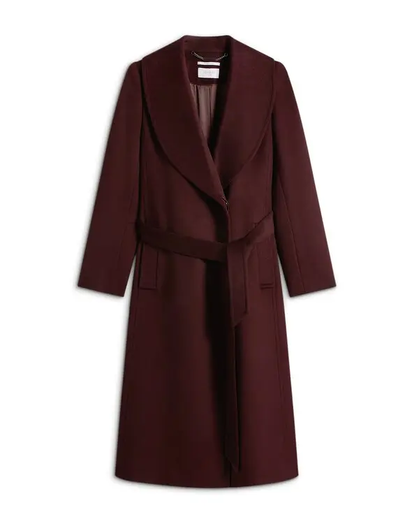 HOBBS LONDON Petite Sara Wool Belted Coat