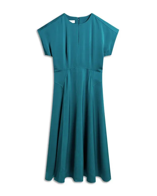 HOBBS LONDON Petites Adela Cap Sleeve Satin Dress