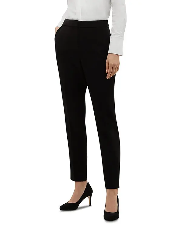 HOBBS LONDON Petite Lea Mid Rise Slim Trousers - Black