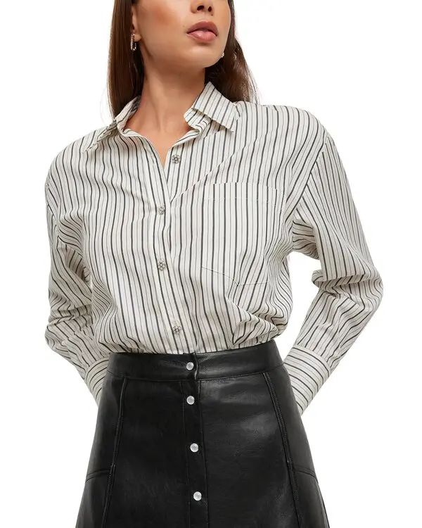 Fifteen Twenty Dianne Cotton Stripe Button-up Shirt