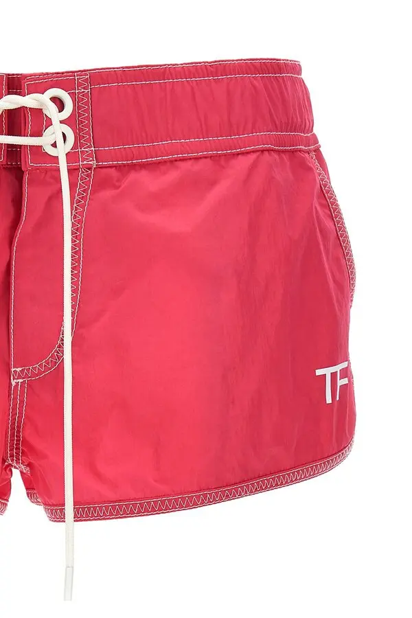 TOM FORD Logo Printed Drawstring Shorts