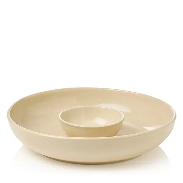 HUDSON PARK COLLECTION Chip & Dip Serving Dish Exclusive - Oat