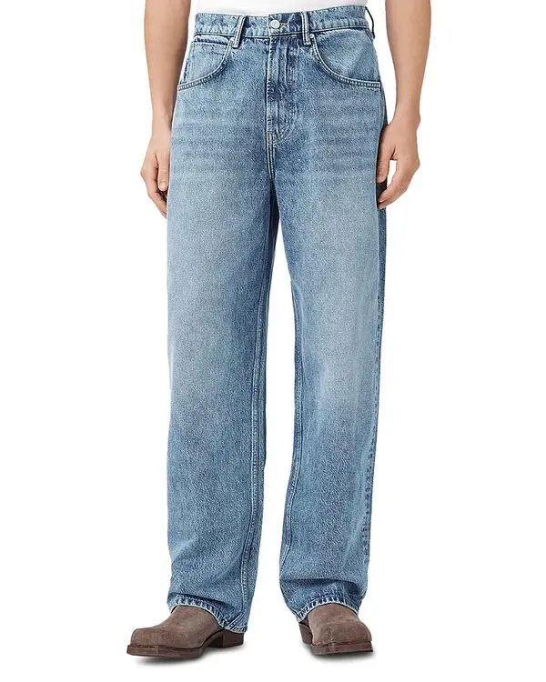 ALLSAINTS Rivet Relaxed Fit Slouch 31 Jeans - Light Indigo