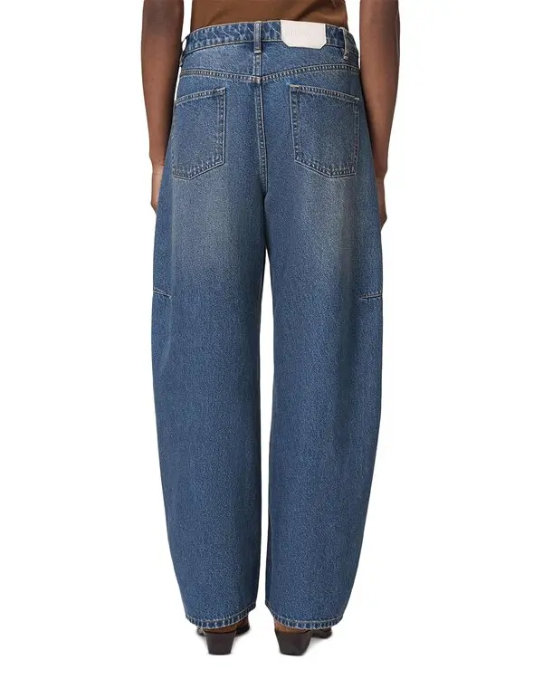 ALLSAINTS Carter Button Fly Mid Rise Barrel Jeans