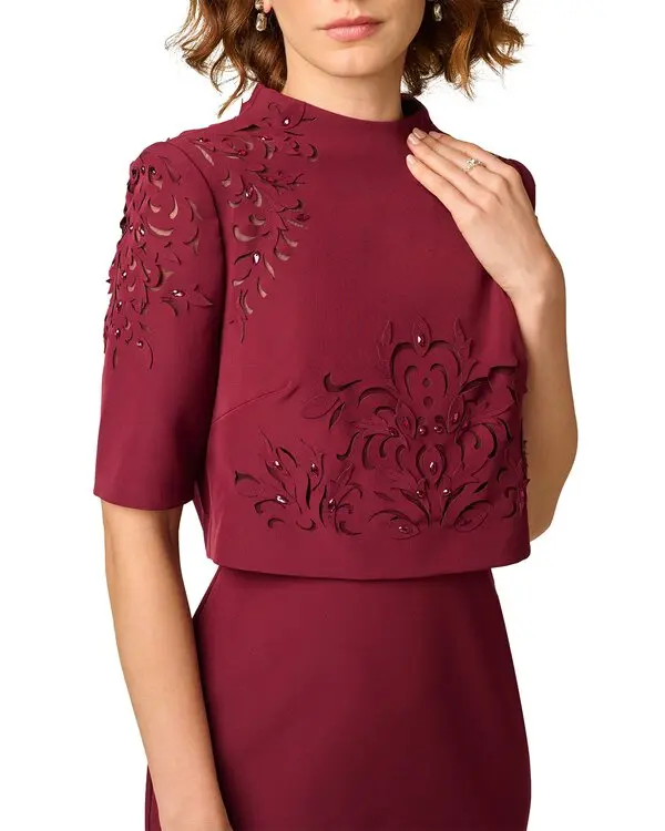 Aidan Mattox Layered Look Stretch Sheath Dress