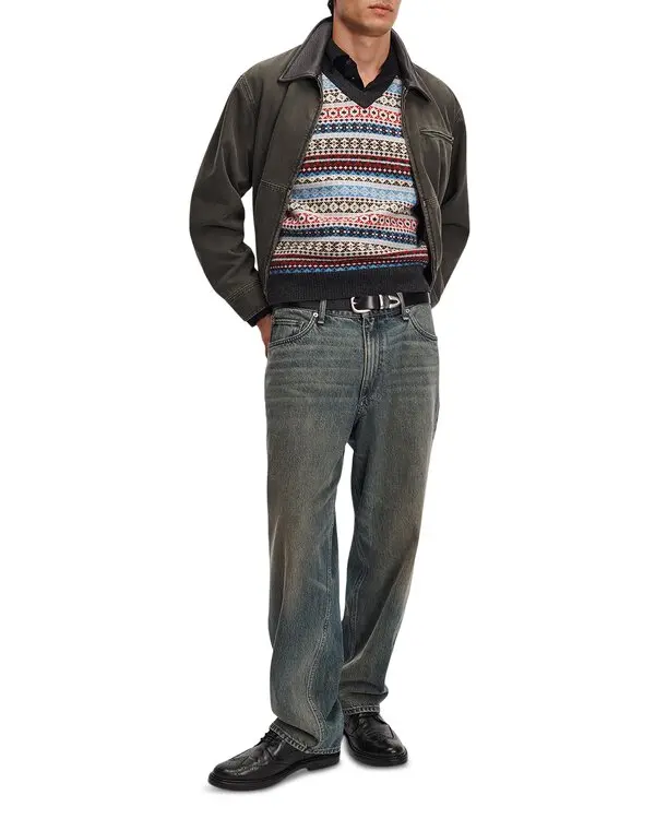 Rag & Bone Wool Classic Fit Fair Isle Vest