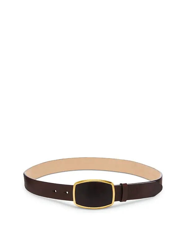 Rag & Bone Wyatt Inlay Buckle Leather Belt