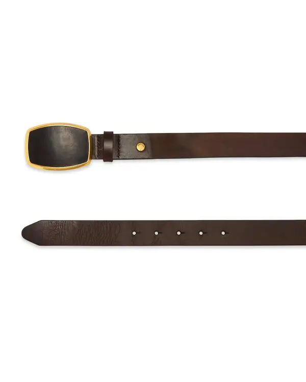 Rag & Bone Wyatt Inlay Buckle Leather Belt
