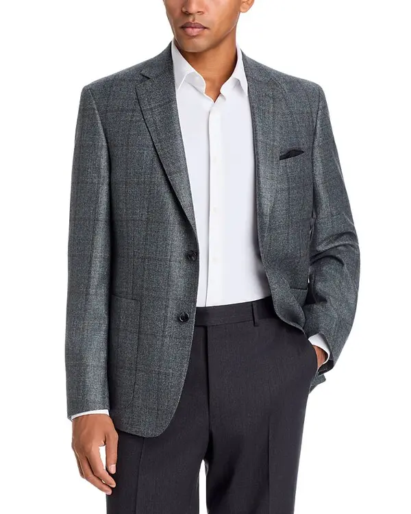 Bloomingdale'S Loro Piana Wool, Silk & Cashmere Tonal Windowpane Sport Coat Exclusive - Green