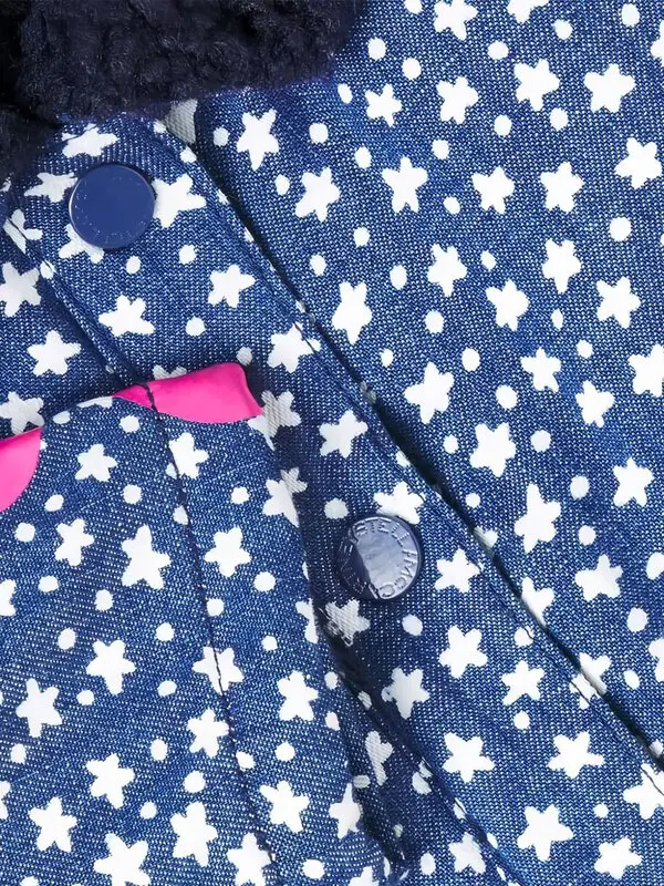 Stella McCartney Star-print Borg-collar Jacket