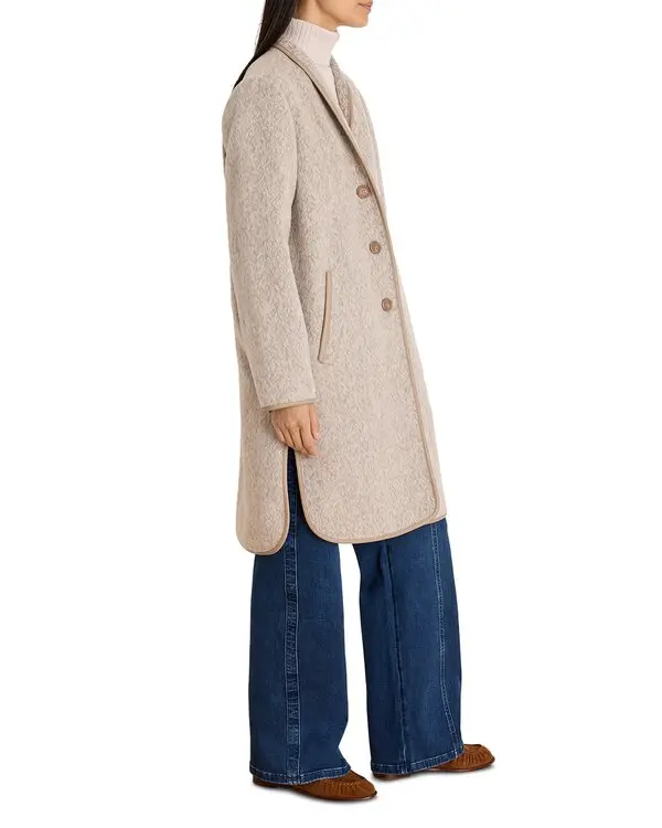 NIC+ZOE Jacquard Side Slit Top Coat