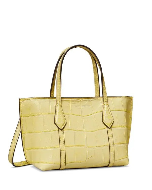 Tory Burch Perry Mini Croc Embossed Leather Crossbody