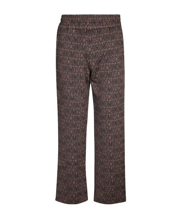 Moschino Logo-jacquard Straight-leg Trousers