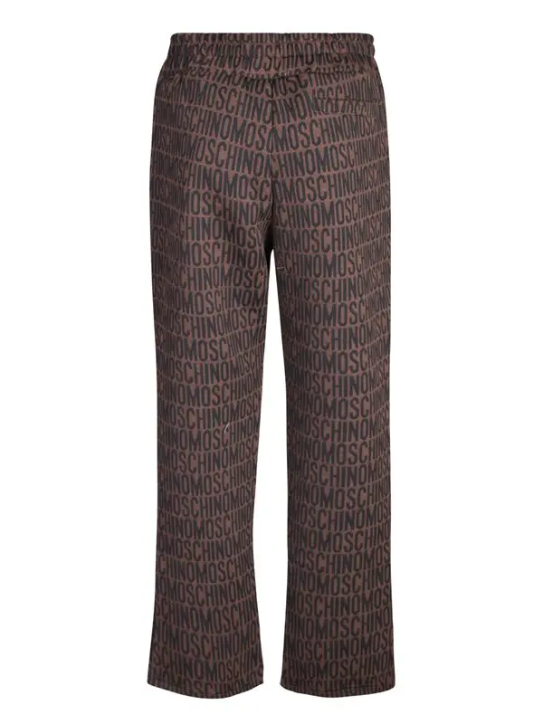 Moschino Logo-jacquard Straight-leg Trousers