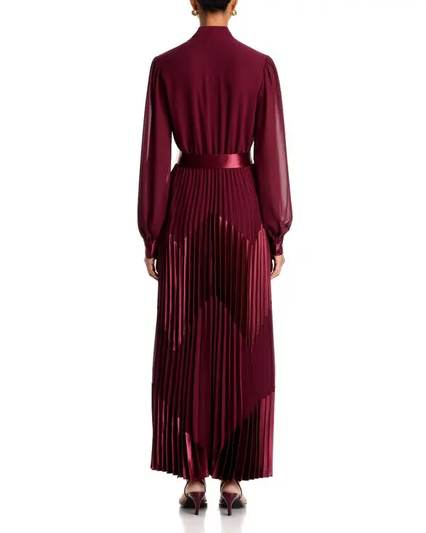 Elie Tahari The Carrie Belted Pleat Dress