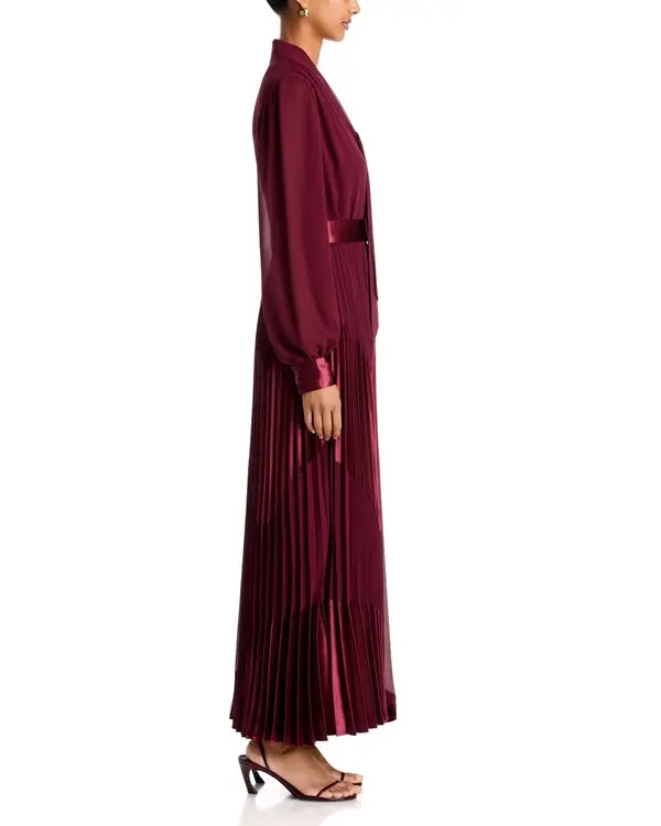 Elie Tahari The Carrie Belted Pleat Dress