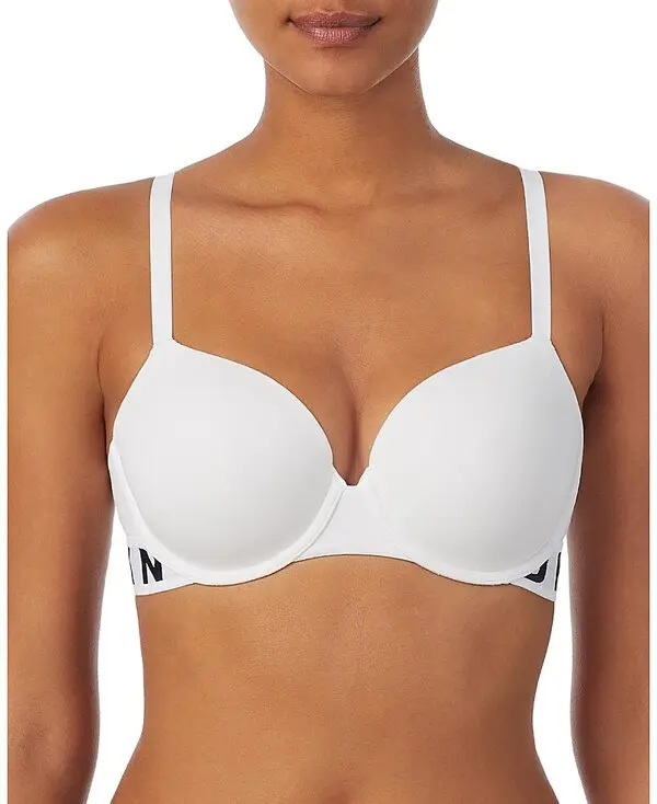 Dkny Cozy Boyfriend T-shirt Bra - White