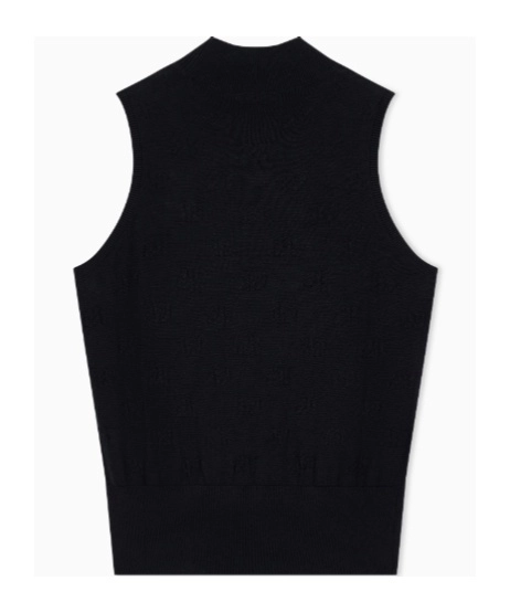 Armani Exchange Regular Fit Knit Top In A Cotton Viscose And Silk Blend