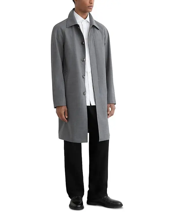 REISS Canton Raglan Sleeve Raincoat - Grey