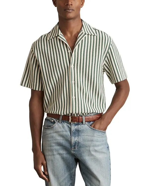 REISS Trig Knit Camp Shirt