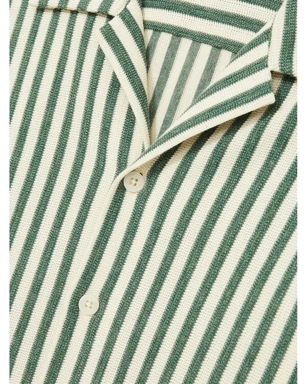 REISS Trig Knit Camp Shirt