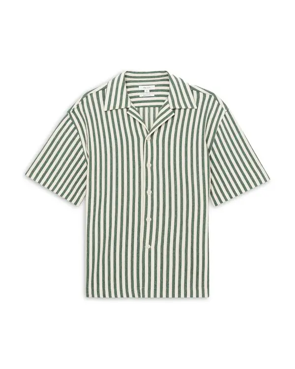 REISS Trig Knit Camp Shirt