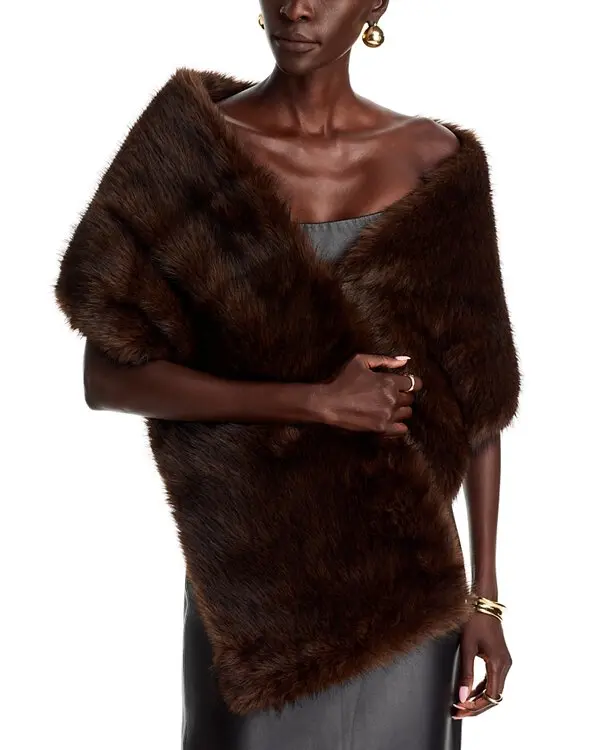 Vince Faux Fur Stole
