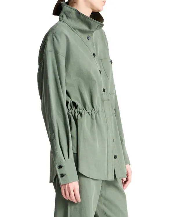 SAINT ART Hattie Button Front Shirt Jacket