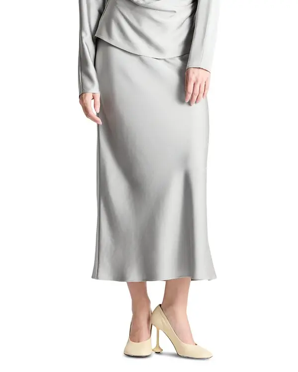 SAINT ART Talia Charmeuse Maxi Skirt - Paloma